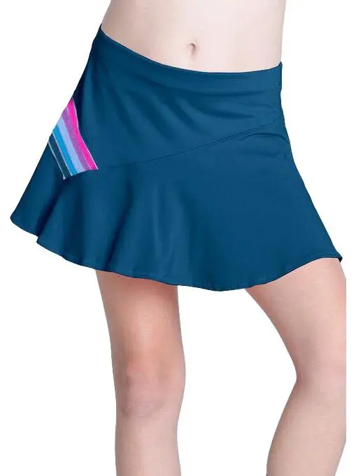 Lucky In Love Flounce Skirt With Built-in Shortie - Navy