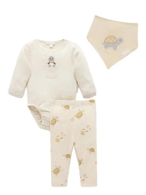 PUREBABY 3-piece Clothing Set - Little Turtles Print