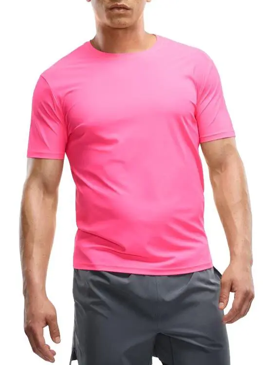 PELOTON Interlock Short Sleeve Run Tee - Hot Pink