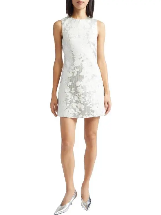 Stine Goya Metallic Floral Sleeveless Minidress - Lurex Garden