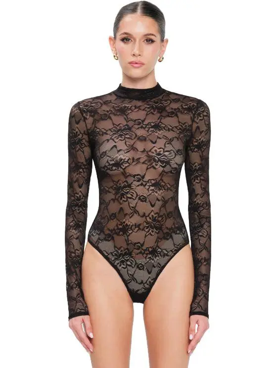 OW Lydia Lace Bodysuit - Black