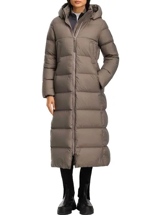 Canada Goose Mystique Long Puffer Coat - Taupe Grey