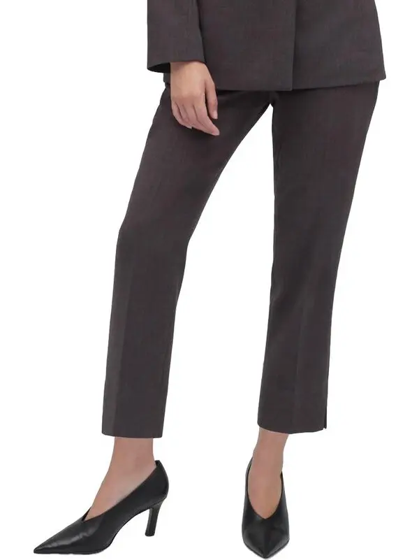 FAVORITE DAUGHTER Cigarette Ankle Pants - Grey Suiting