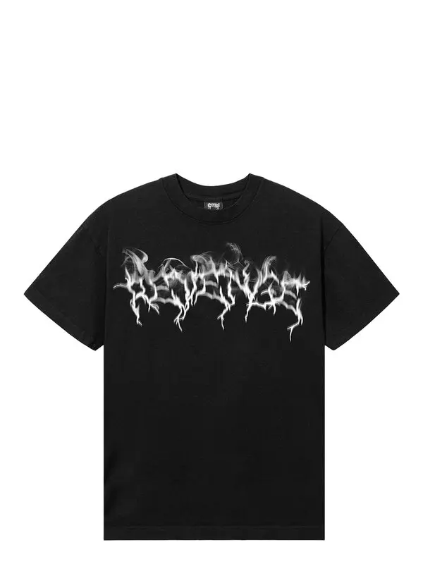REVENGE Smoke Lightning Logo Tee - Black