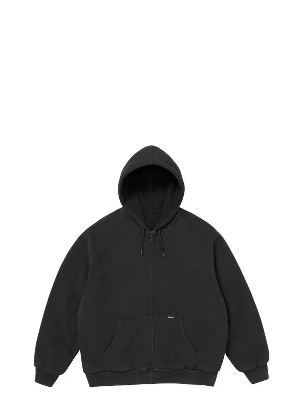 Supreme Reversible Zip Up Hooded Sweatshirt - Black