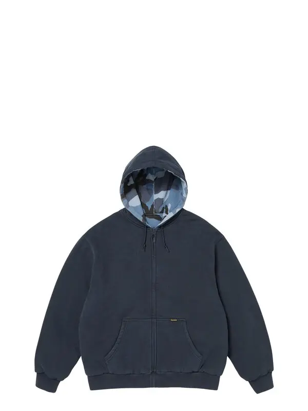 Supreme Reversible Work Zip Up Hooded Sweatshirt - Blue