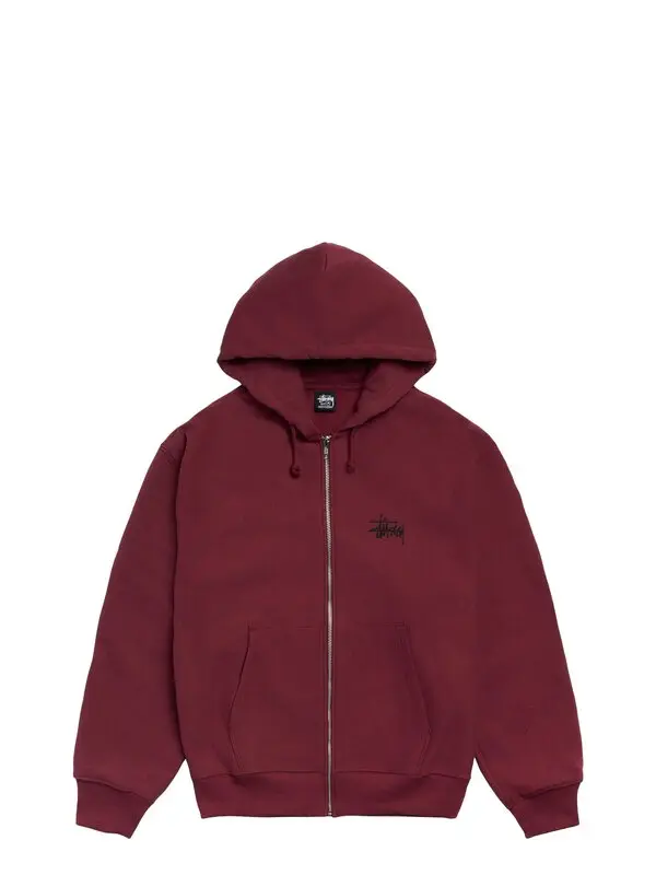 StÜssy Basic Zip Hoodie - Red