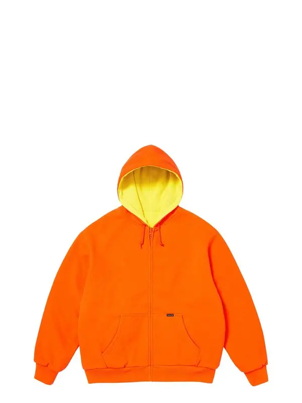 Supreme Reversible Work Zip Up Hooded Sweatshirt - Orange