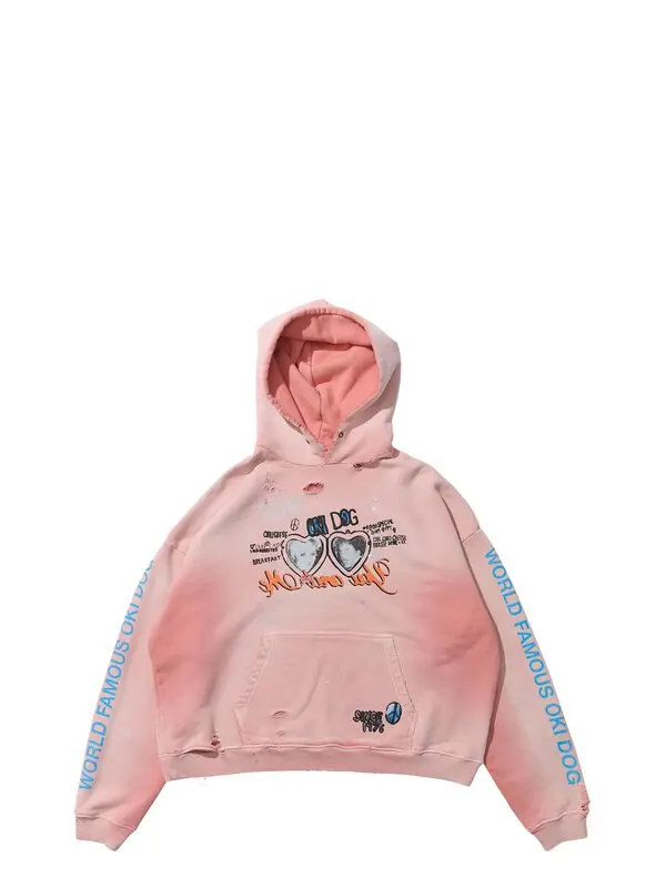 PALY HOLLYWOOD Oki Dog Hooded Sweatshirt - Pink