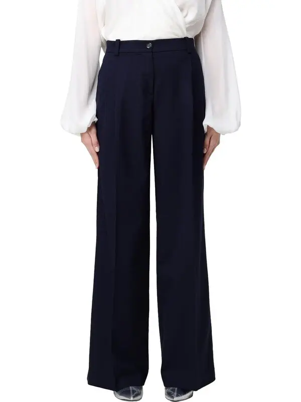 Pinko Wide Leg Pants - Navy