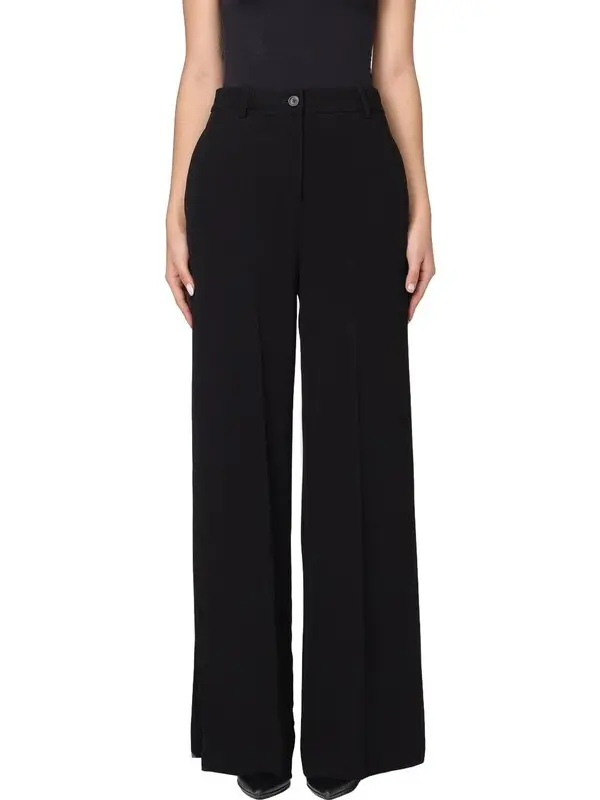 SEMICOUTURE Wide Leg Trousers - Black