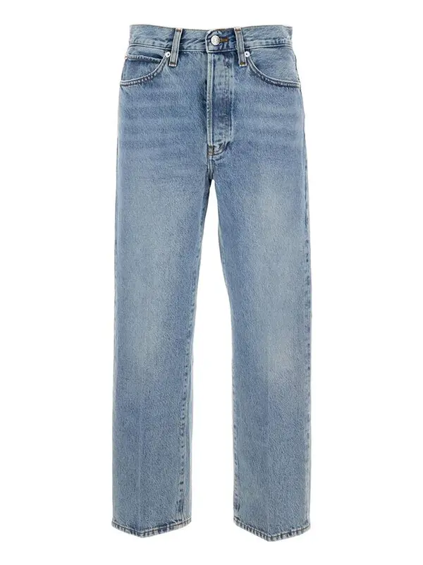 FRAME Straight Leg Jeans - Gnawed Blue