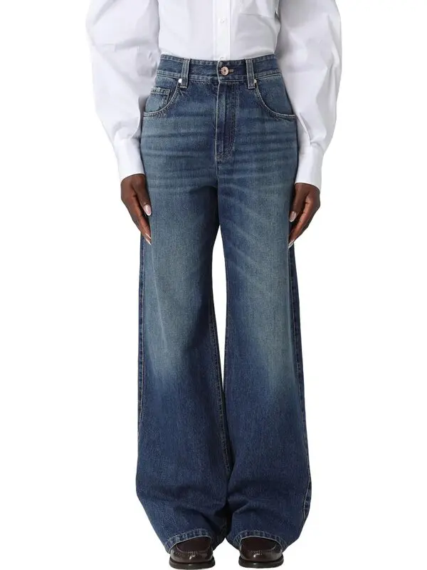 Brunello Cucinelli Wide Leg Jeans - Denim