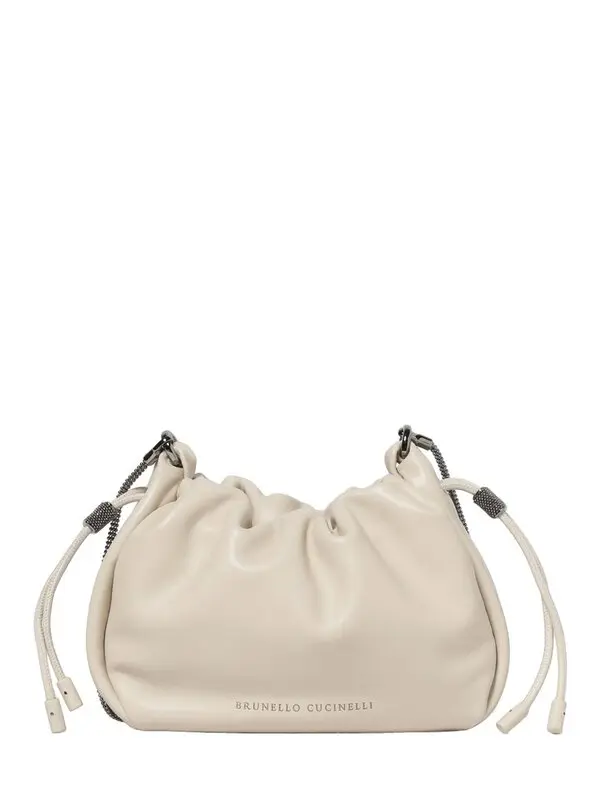 Brunello Cucinelli Drawstring Mini Bag - Ivory