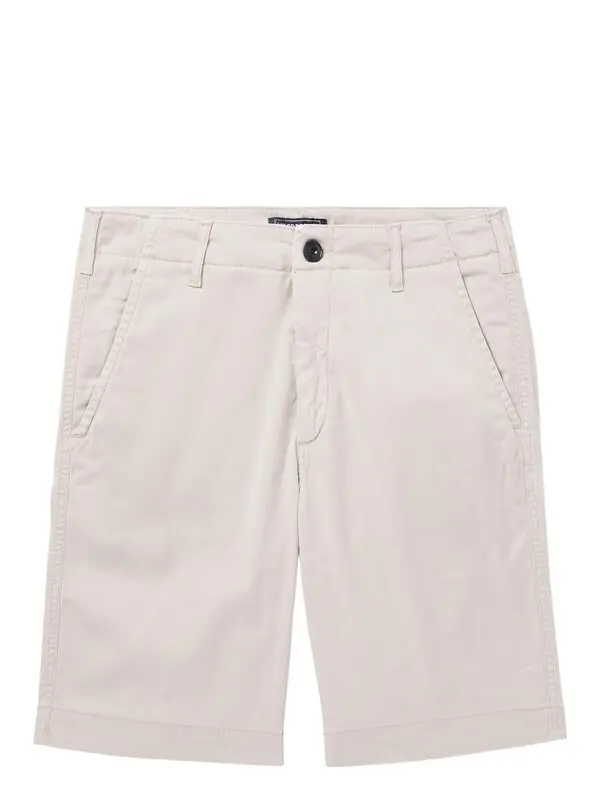 Vilebrequin Ponche Straight-leg Lyocell-blend Gabardine Shorts - Neutrals