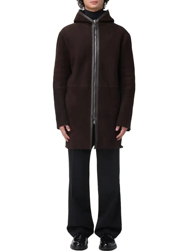 Tagliatore Shearling Coat - Brown