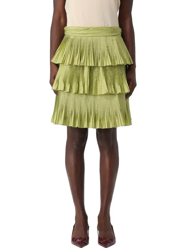 Valentino Garavani Pleated Tiered Skirt - Green