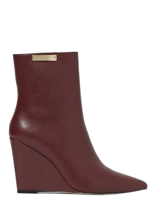 TWINSET Ankle Boots - Burgundy
