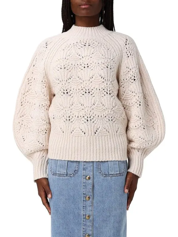 Zimmermann Embroidered Knit Sweater - Beige
