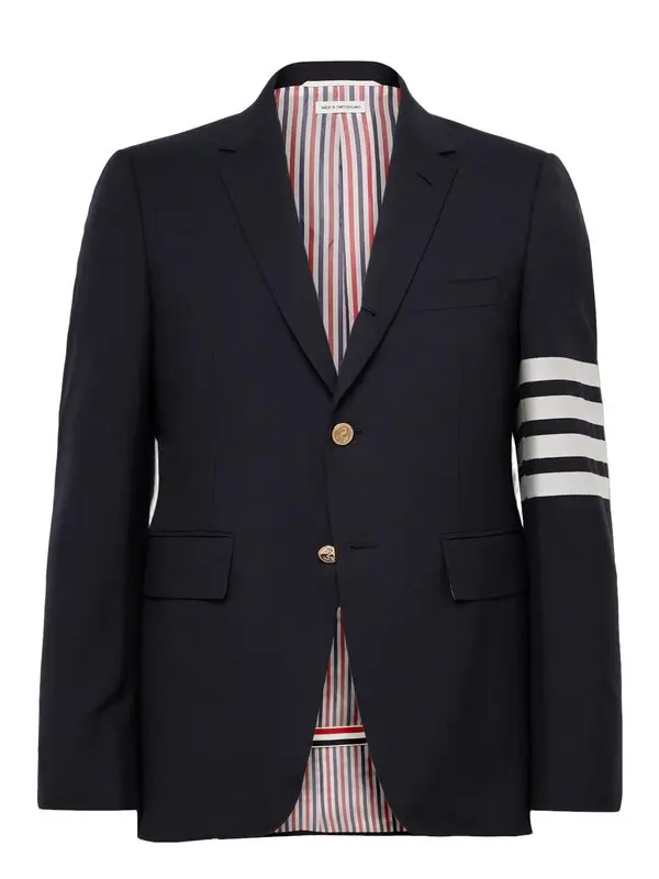 Thom Browne Slim-fit Striped Wool Blazer - Blue