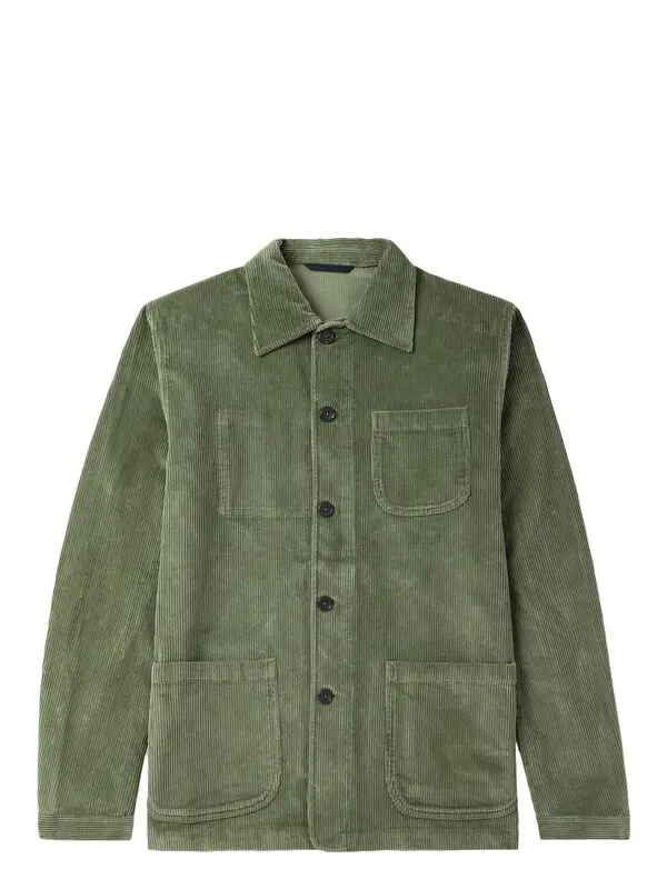 Sid Mashburn Cotton-corduroy Overshirt - Green