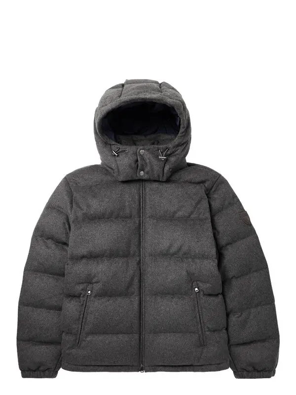 Polo Ralph Lauren Decker Quilted Recycled Wool-blend Hooded Down Jacket - Gray