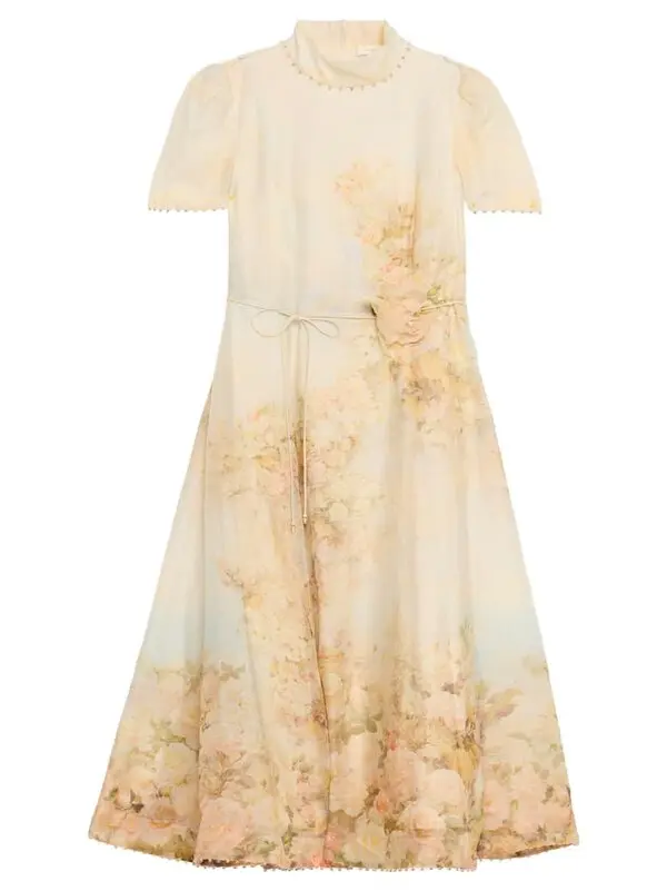 Zimmermann Memento Picnic Midi Dress - Rose Arbor