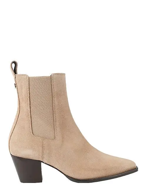 Carvela Riva Suede Heeled Ankle Boots - Taupe