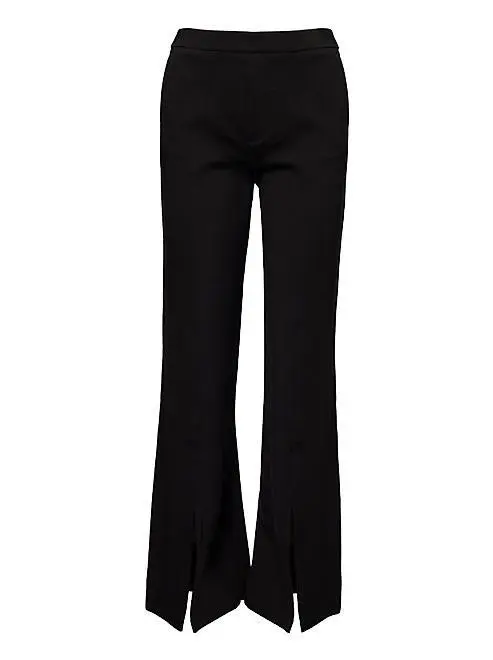 Paige Sofia Straight-leg Stretch-woven Trousers - Black