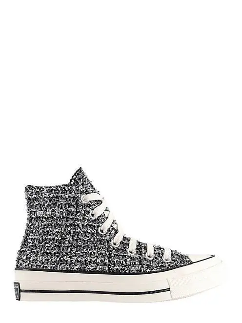 CONVERSE All Star Hi 70 Woven Sneakers - Black Silver Egret