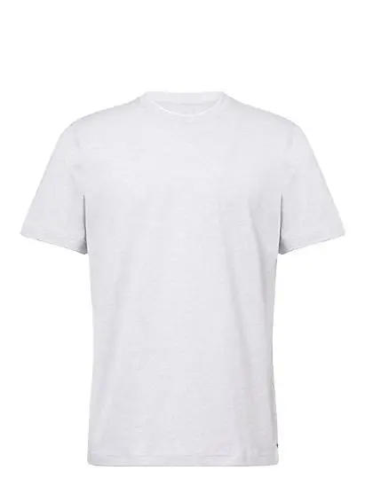 Eleventy Iconic Layered Cotton T-shirt - Light Gray, White