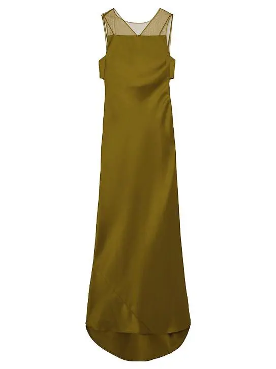REISS X Atelier Opi Sleeveless Woven Maxi Dress - Green