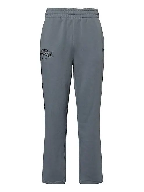 New Era La Lakers Nba Straight-leg Cotton-blend Jogging Bottoms - Blue