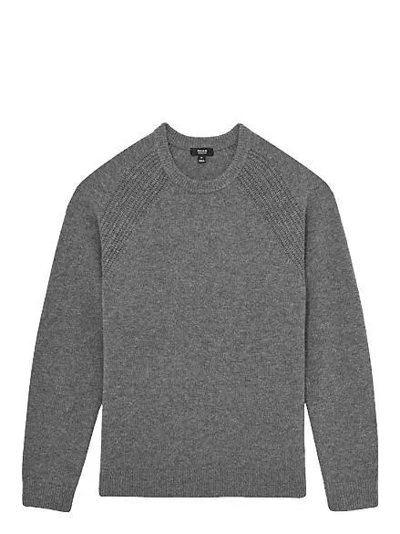 REISS Wool And Cashmere-blend Jumper - Mid Grey Melange
