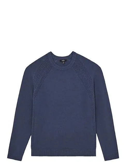 REISS Wool And Cashmere-blend Jumper - Oceanic Blue