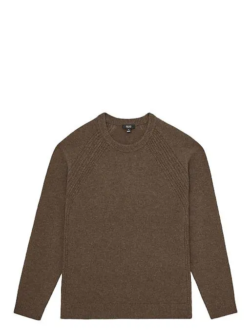 REISS Wool And Cashmere-blend Jumper - Pecan Brown