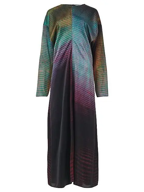 LEEM Printed Batwing-sleeve Maxi Dress - Pink