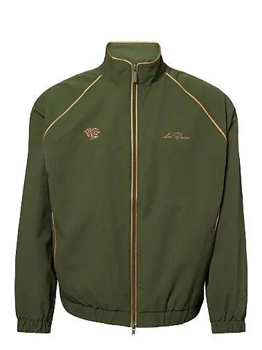 LES DEUX Seersucker Track Jacket - Green