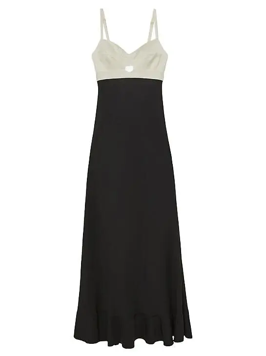 REISS Woven Maxi Dress - Black