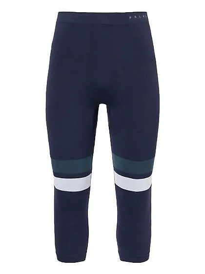 Falke 3/4 Striped Sports Tights - Space Blue