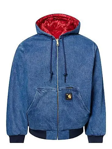 Carhartt Work In Progress Og Active 50th Anniversary Edition Denim Jacket - Blue Usa Red