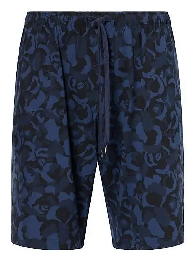 Derek Rose Printed Stretch-jersey Shorts - Navy