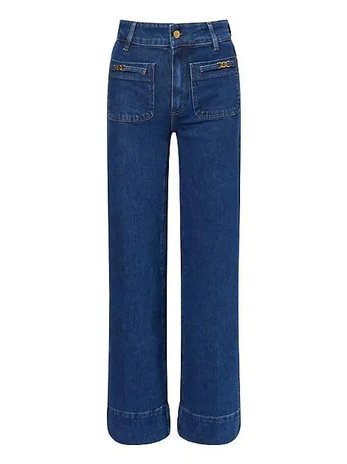 Paige Sasha Wide-leg Stretch-denim Jeans - Enfield