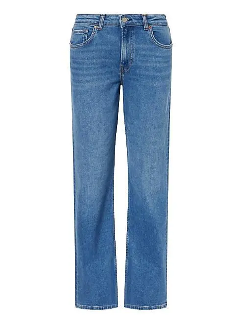 REFORMATION Elton Straight-leg Stretch-denim Blend Jeans - Willamette