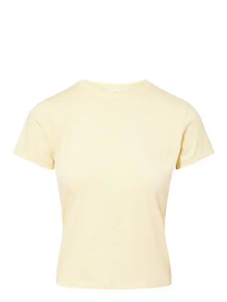 FRAME The Baby Round-neck Cotton-jersey T-shirt - Butter