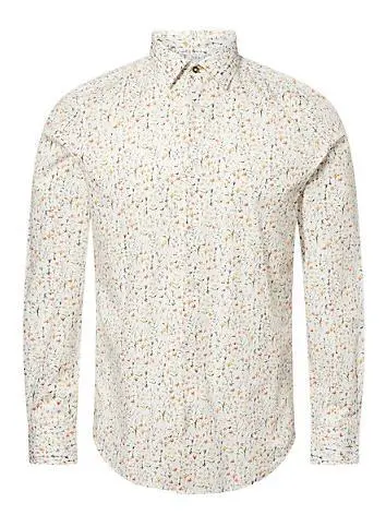 Paul Smith Liberty Floral-print Cotton Shirt - White Orange