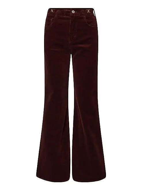 Citizens Of Humanity Kimberly Flared Stretch-cotton Trousers - Mahogany (dk Purple)