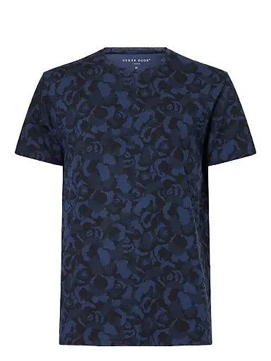 Derek Rose London Printed Jersey T-shirt - Navy
