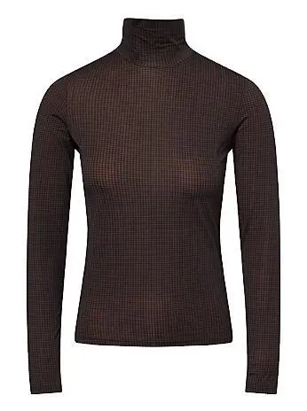 FRAME Stretch-woven Turtleneck Top - Americano