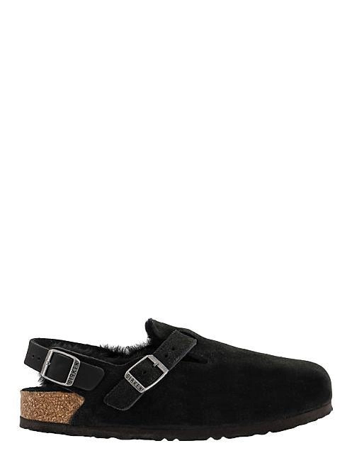 BIRKENSTOCK Tokio Shearling-lined Suede Clogs - Black